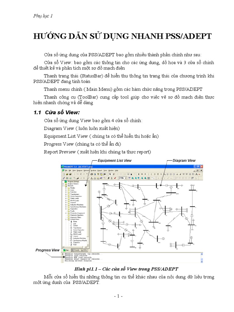 Hướng Dẫn Sử Dụng Nhanh Pss/Adept: 1.1 Cửa sổ View | PDF