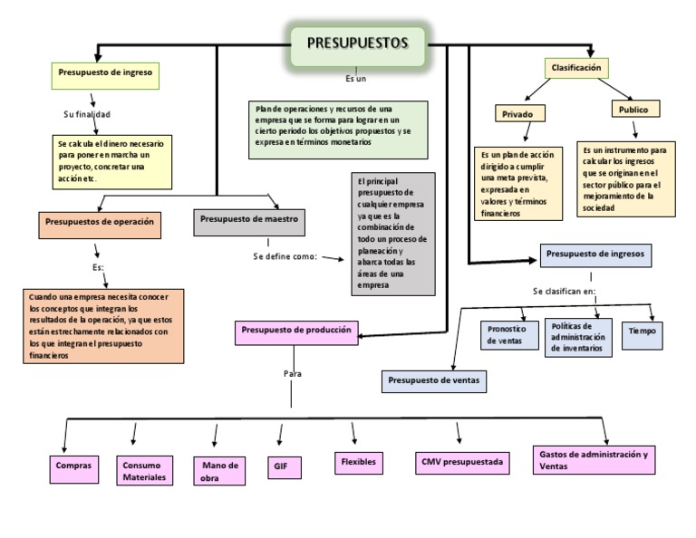 Mapa Conceptual PRESUPUESTO PDF | PDF | Presupuesto | Política