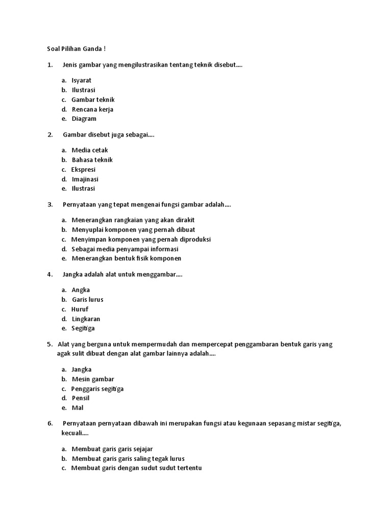 Soal Pilihan Ganda GAMTEK | PDF