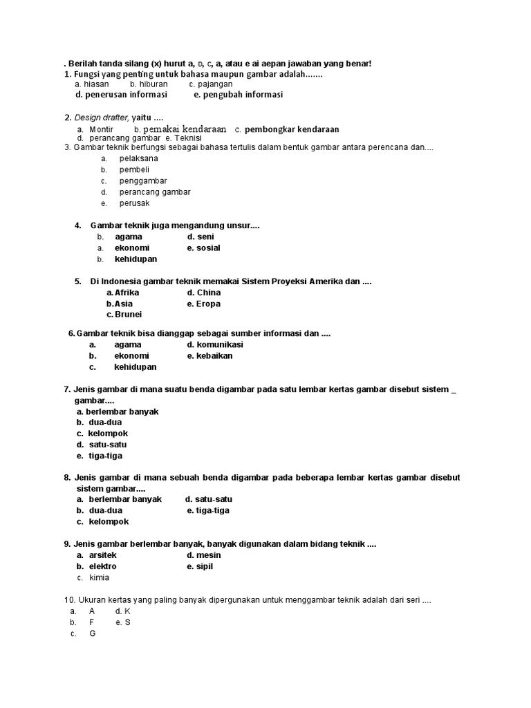 Soal Gamtek Mesin | PDF