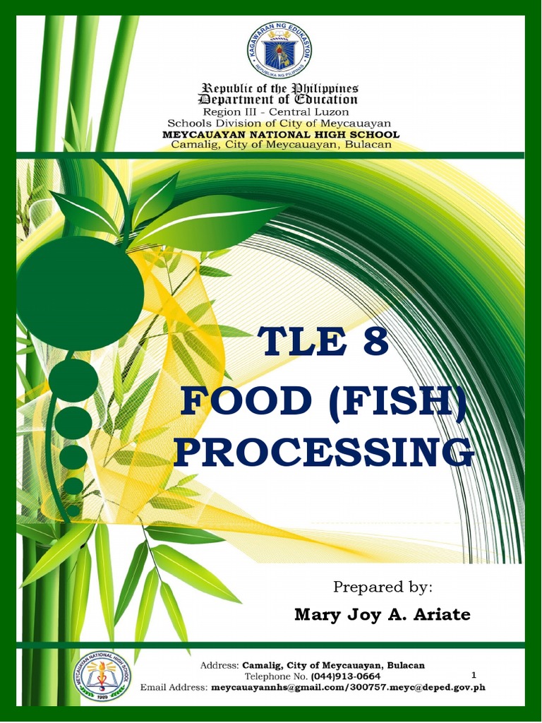 Tle 8 Food (Fish) Processing: Mary Joy A. Ariate | PDF | Hygiene | Hand ...