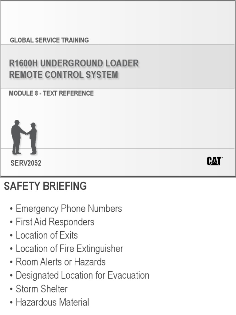 R1600H Underground Loader Remote Control System: Global Service ...