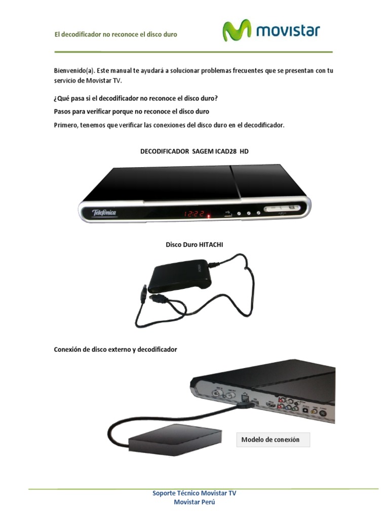 Problemas con Disco Duro en Deco Movistar | PDF