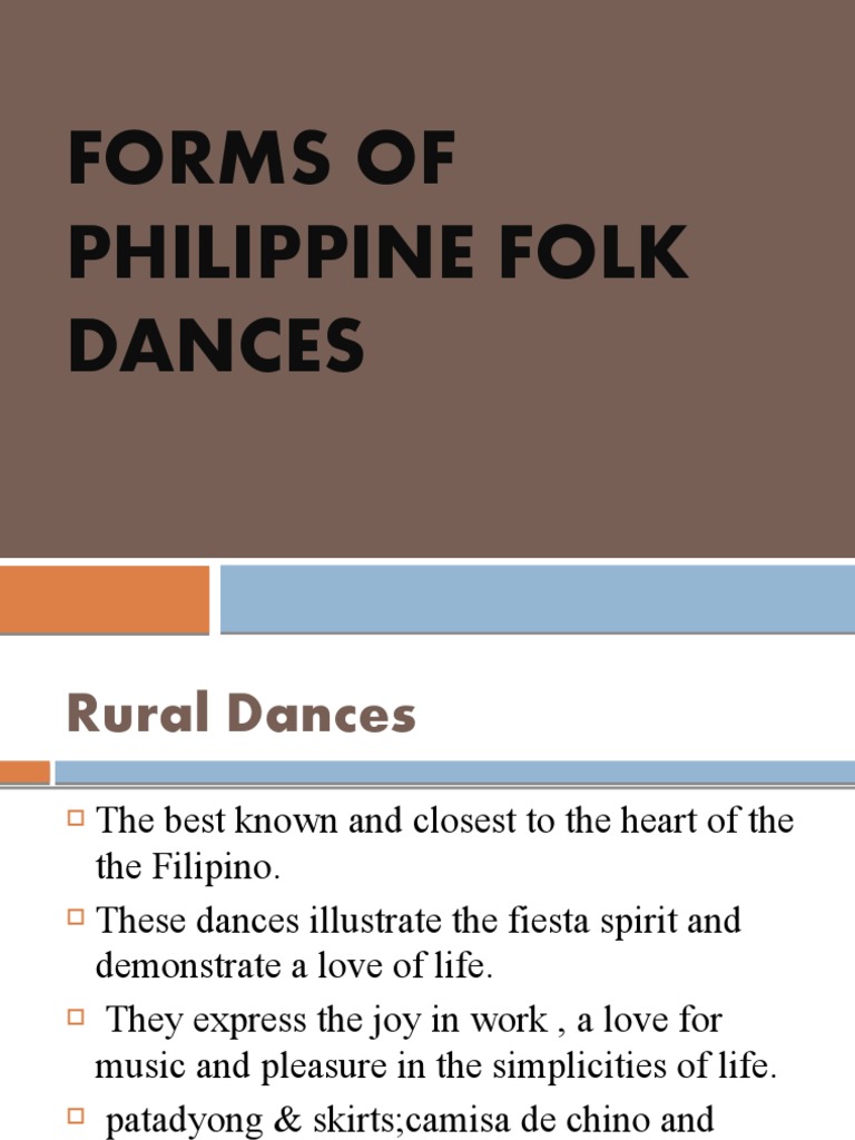 Forms of Philippine Folk Dances | PDF | Southeast Asia | Philippines