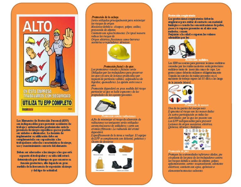 Folleto EPP | PDF | Radiación | Quemar