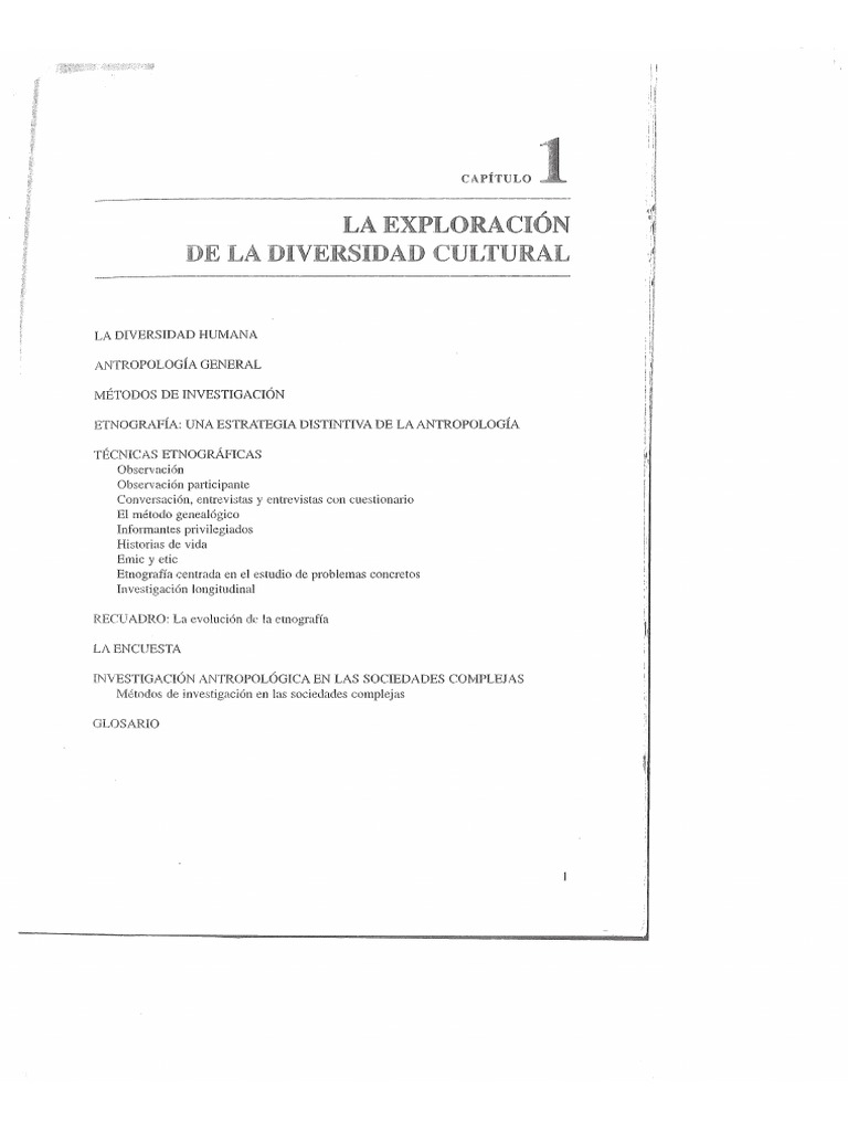Capitulo 1 - Kottak PDF | PDF