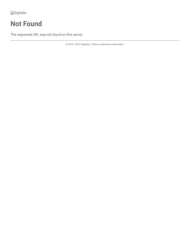 Digitalia URL Not Found Error | PDF