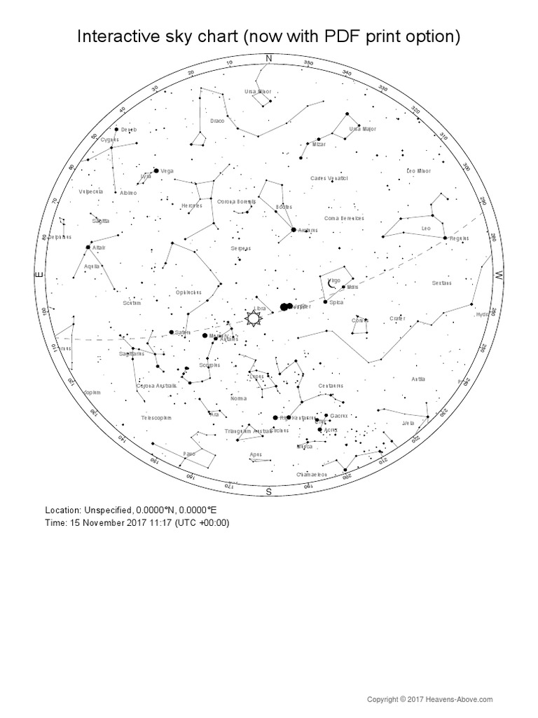 Interactive Sky Chart (Now With PDF Print Option) | PDF | Ptolemy | Constellation
