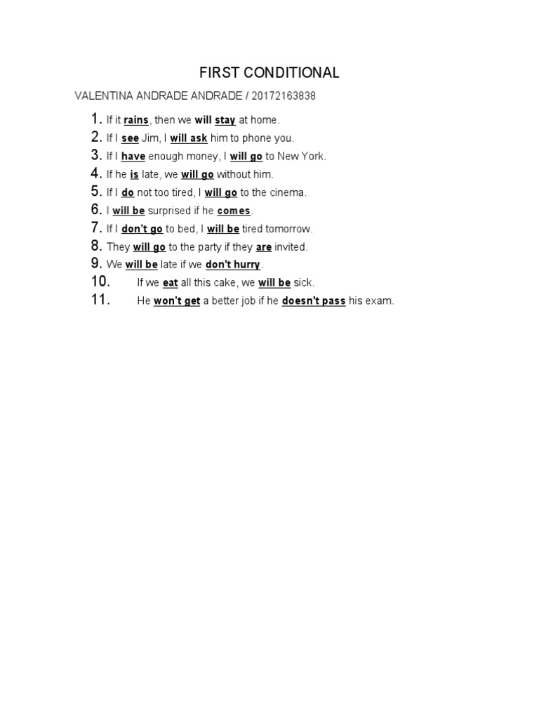 First Conditional | PDF