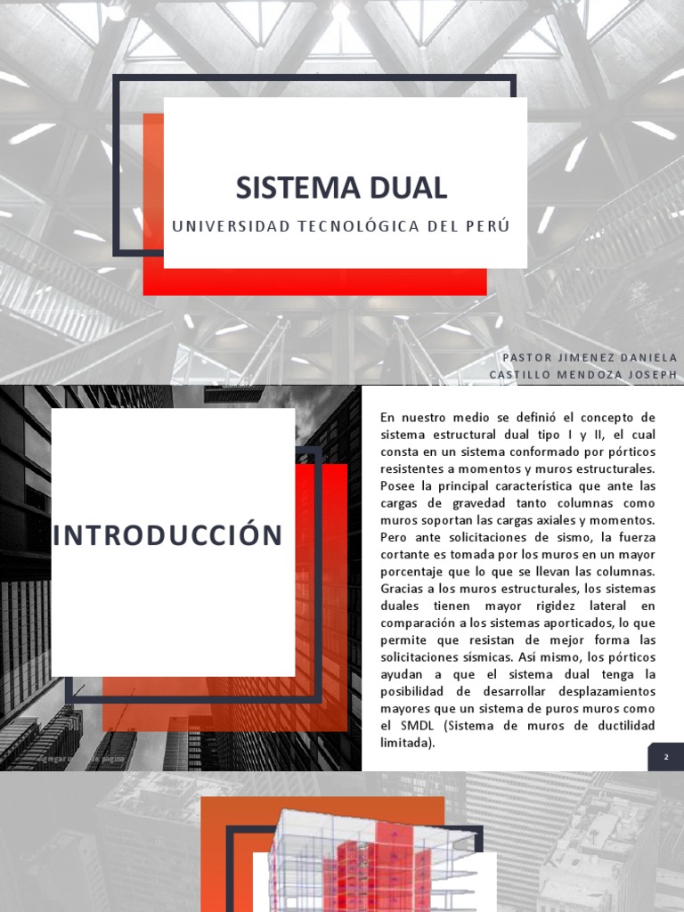 Sistema Dual en Construcción y Diseño | PDF | Rigidez | Hormigón