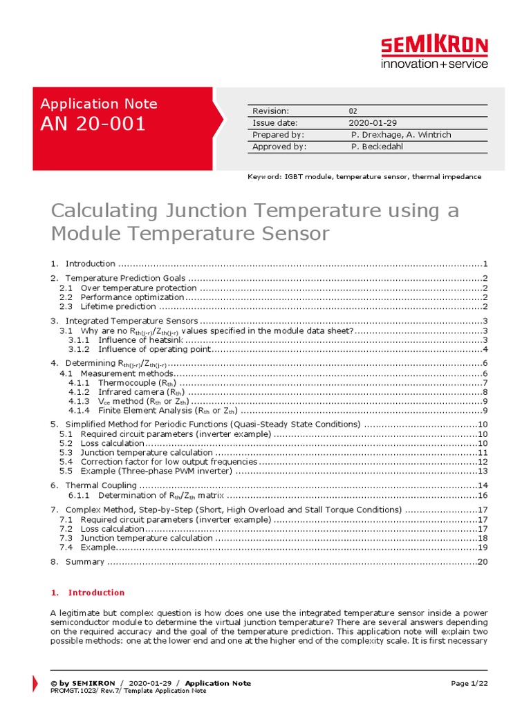 Calculating Junction Temperature Using A Module Temperature Sensor ...