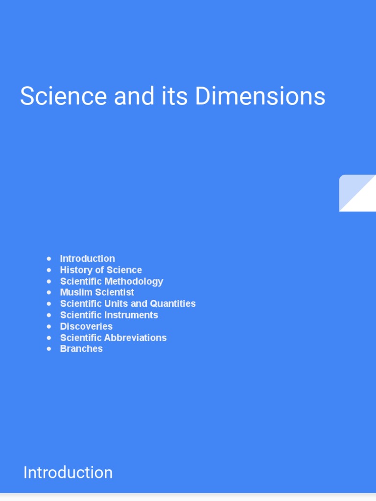 Science and Its Dimensions | PDF | History Of Science | Science
