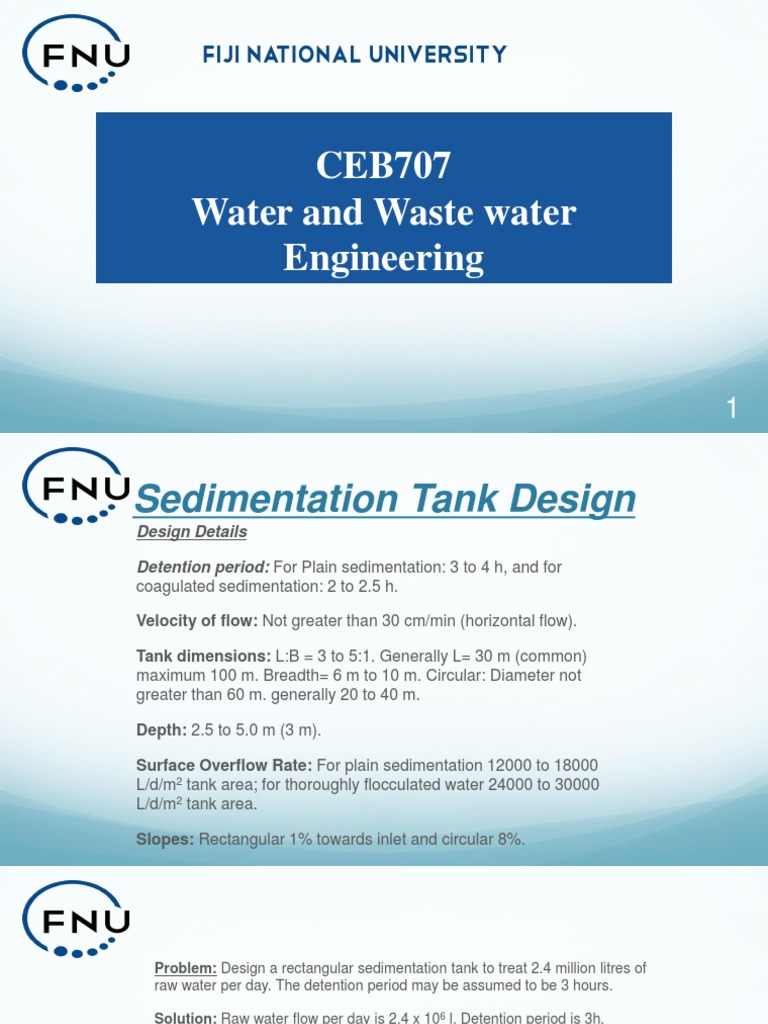 CEB707 - 5 - Water Treatment Plant Design | PDF | Chemical Engineering ...
