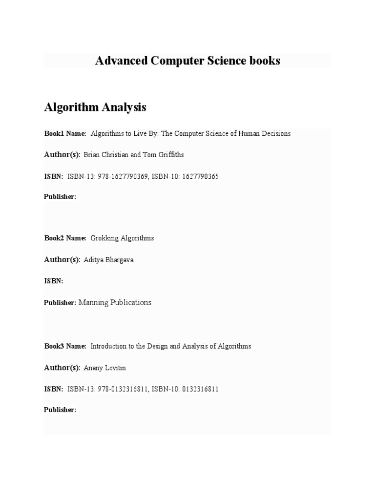 Csc Books Pdf International Standard Book Number Big Data