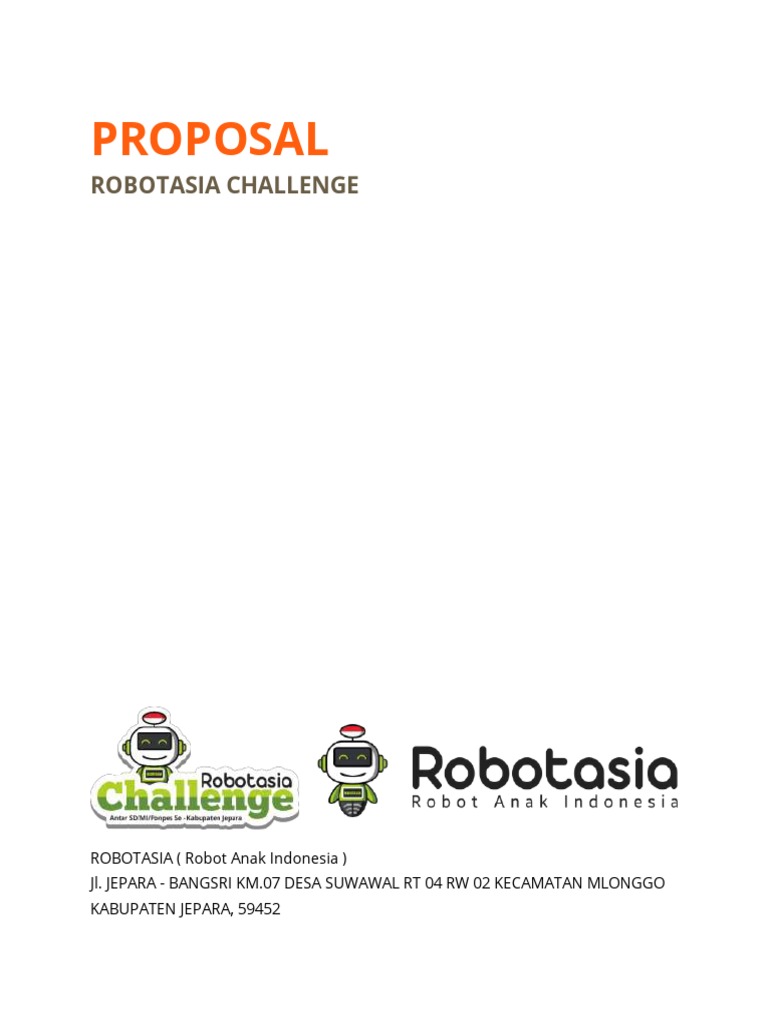 Contoh Proposal Penyelenggaraan Lomba Robotika | PDF
