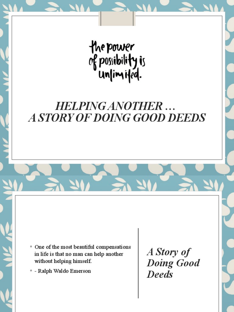 Doing Good Deeds | PDF