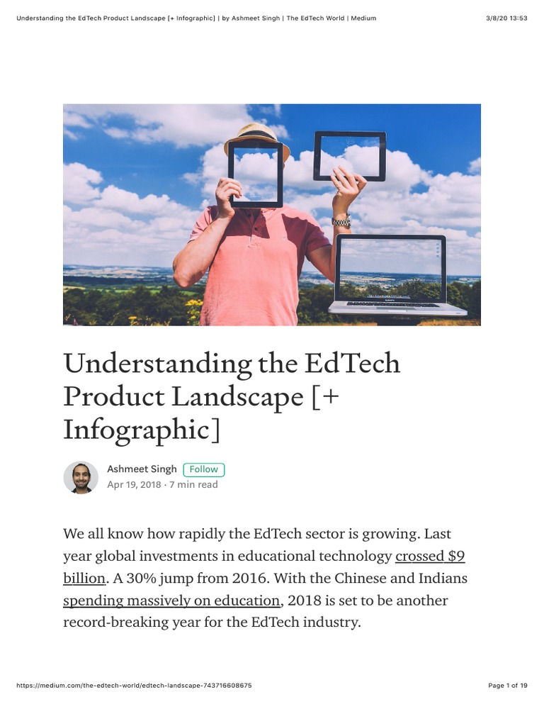 Understanding The EdTech Product Landscape (+ Infographic) - by Ashmeet ...
