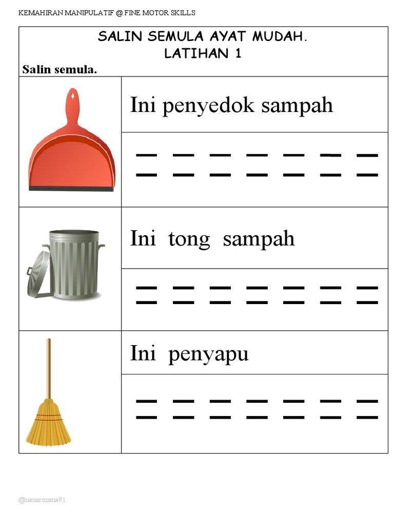 Salin Semula Ayat Mudah | PDF
