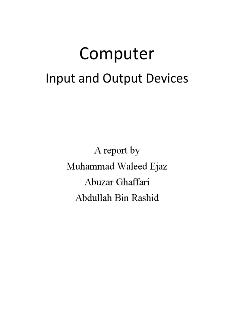 Input and Output Devices: Computer | PDF | Computer Monitor | Printer (Computing)