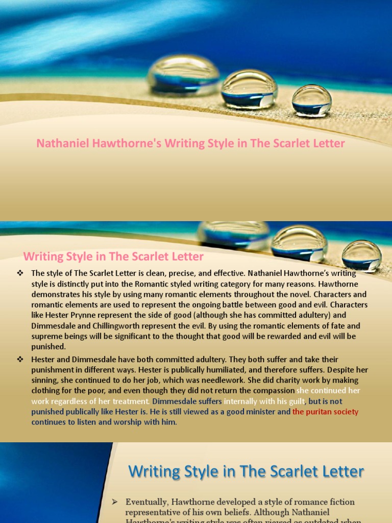 Hawthorne's Narrative Style in The Scarlet Letter | PDF | The Scarlet ...