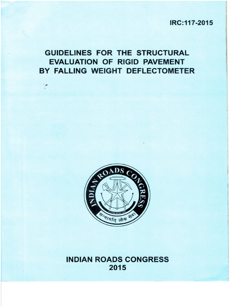IRC-117-2015-Falling Weight Deflectometer-Rigid Road PDF | PDF
