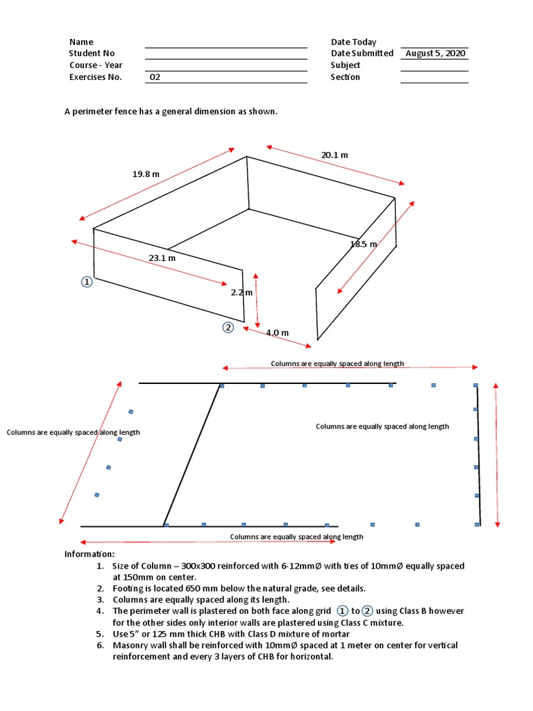 Perimeter Fence Construction Materials Guide | PDF | Masonry | Plaster
