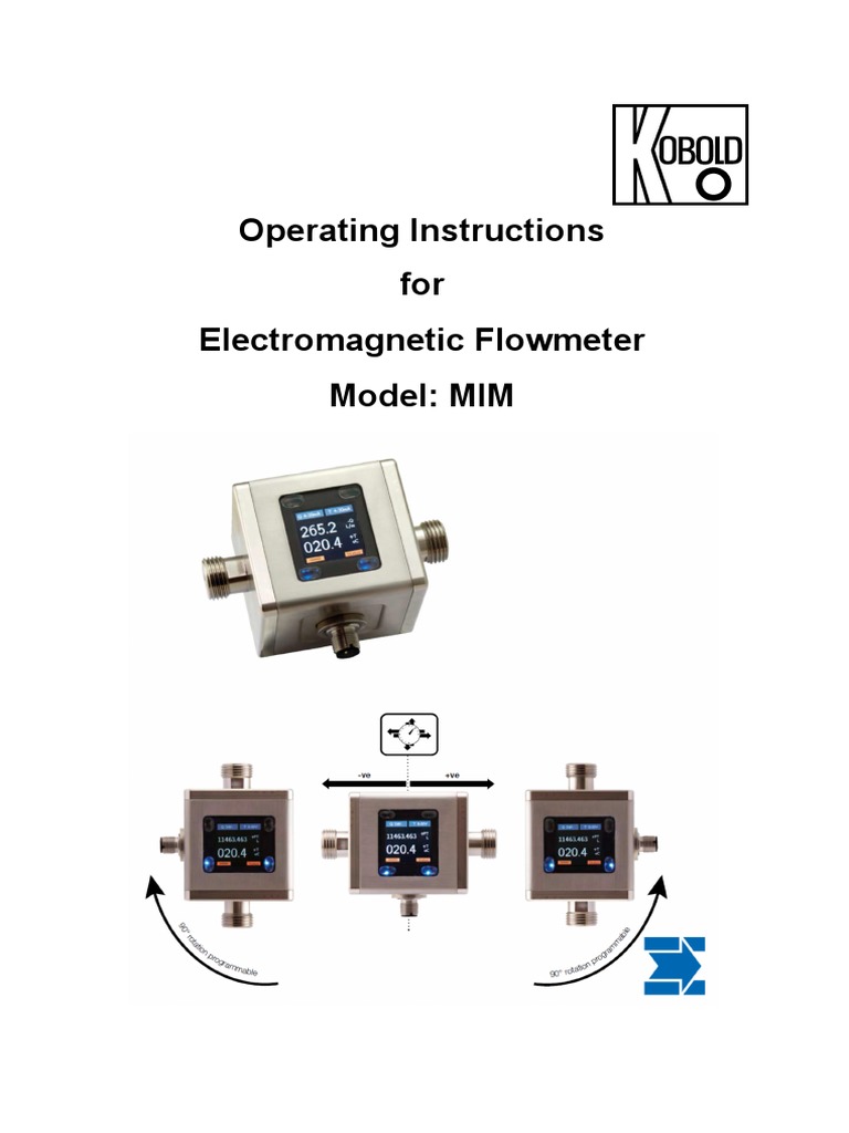 Operating Instructions For Electromagnetic Flowmeter Model: MIM | PDF ...