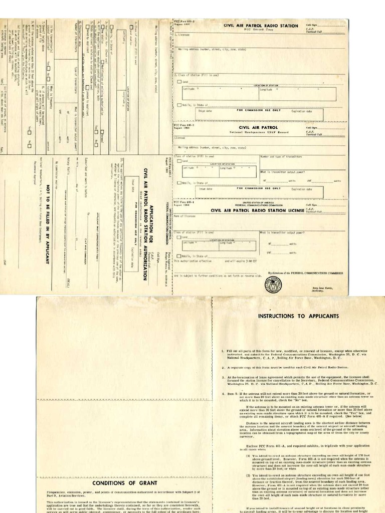 Civil Air Patrol Radio Station License | PDF