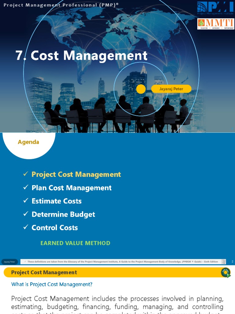 Pmp-07-Cost Management | PDF | Project Management | Cost Accounting