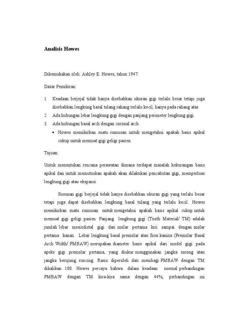 Analisis Howes | PDF