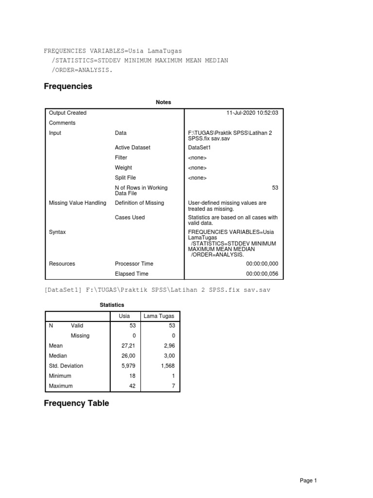 Analisis Variabel Numerik | PDF | Spss | Skewness