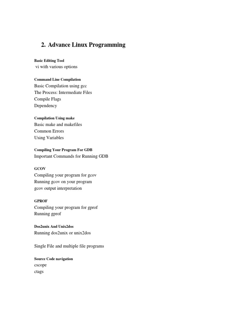 Advanced Linux Programming | PDF | Information Technology | Software ...
