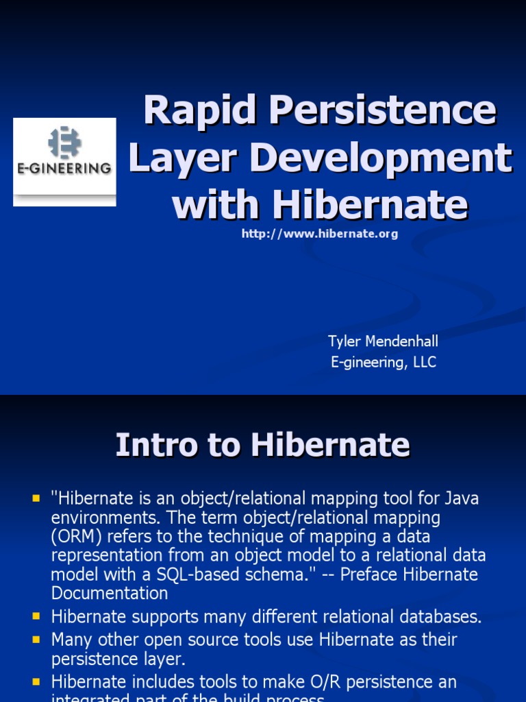 Rapid Persistence Layer Development With Hibernate | PDF | Databases | Object Oriented Programming