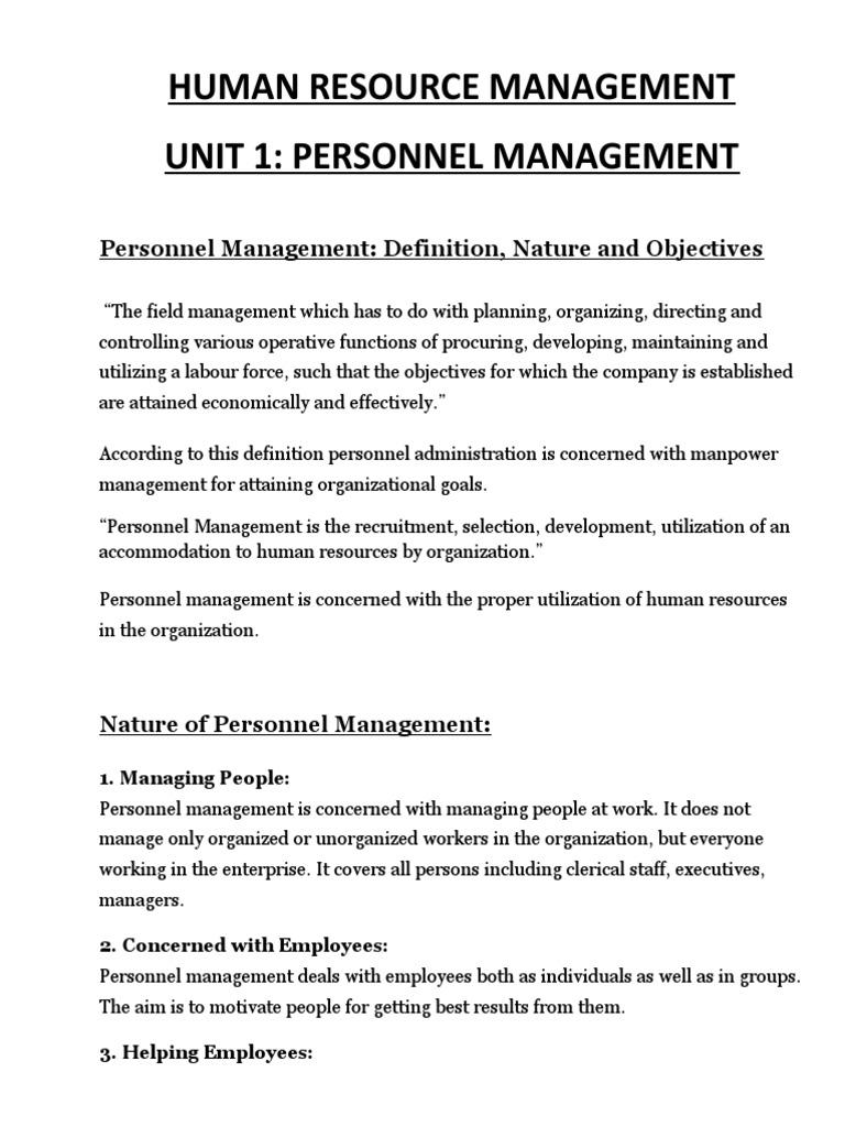 Essentials of Personnel Management | PDF | Performance Appraisal ...