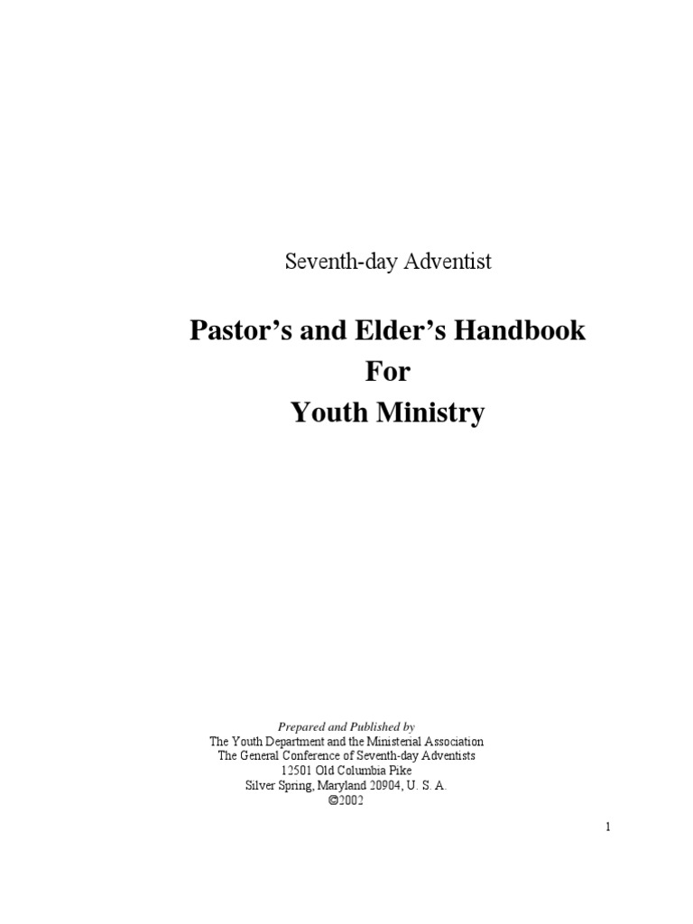 Pastors and Elders Manual On Youth Ministry PDF | PDF | Seventh Day ...