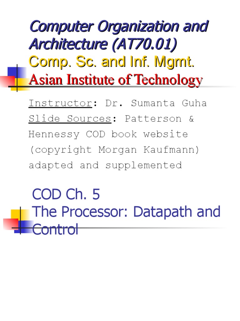 CODch 5 Slides | PDF | Central Processing Unit | Electronic Design