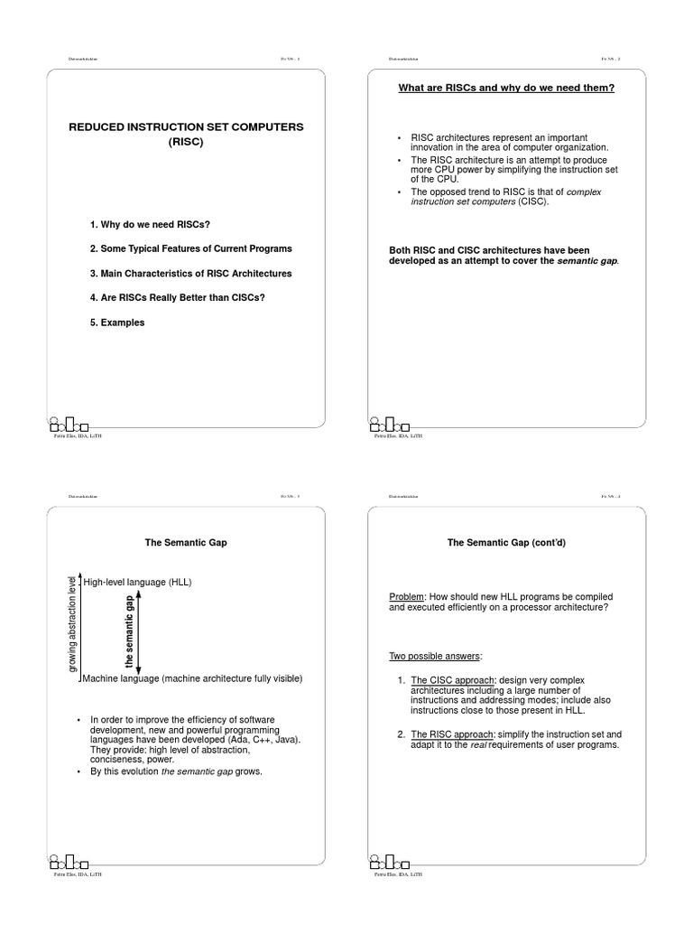 Reduced Instruction Set Computers (Risc) : What Are Riscs and Why Do We Need Them? | PDF ...