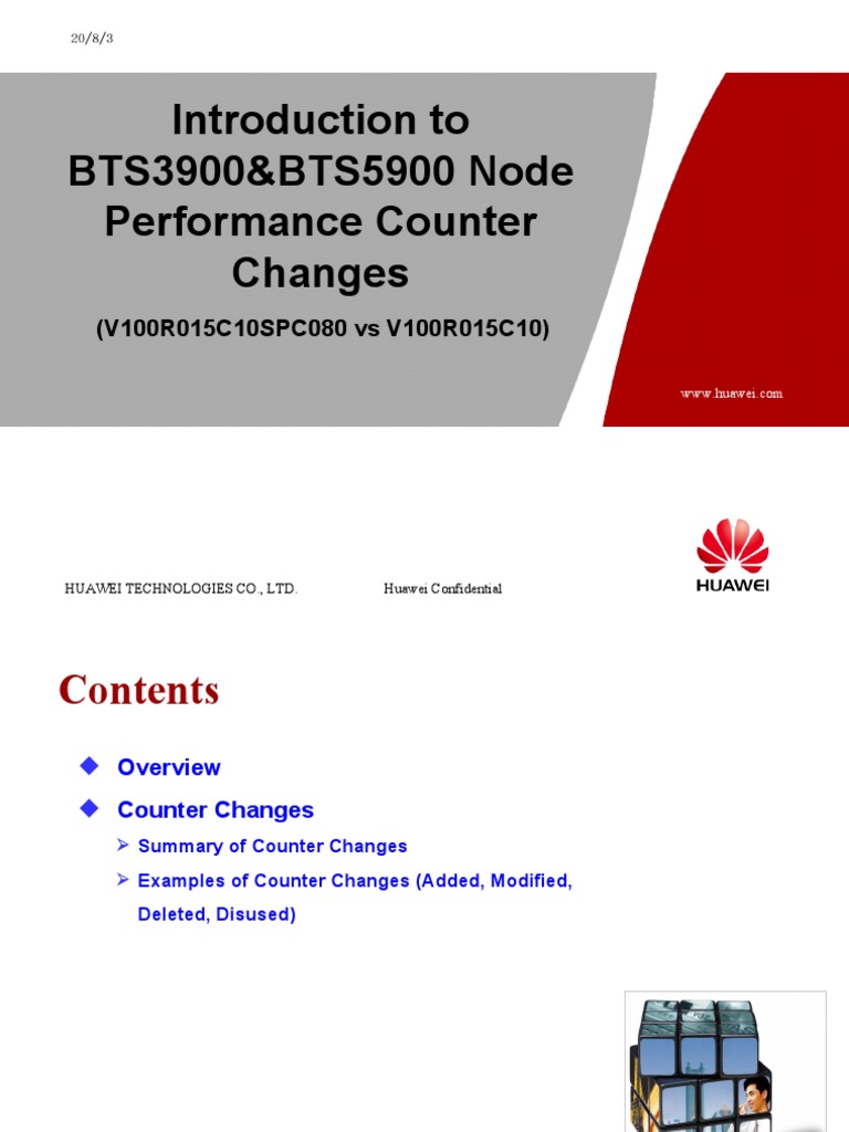 Material For BTS3900&BTS5900 Node Performance Counter Changes ...