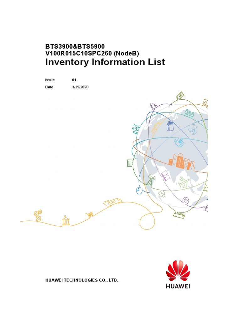 BTS3900&BTS5900 V100R015C10SPC260 (NodeB) Inventory Information List ...