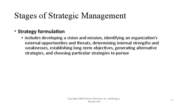 Stages of Strategic Management | PDF