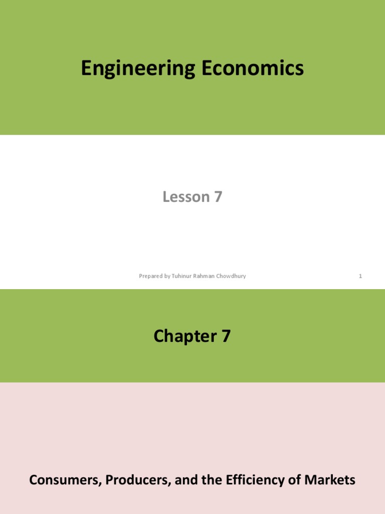 Lesson 7 Engineering Eco | Download Free PDF | Economic Surplus | Marketing