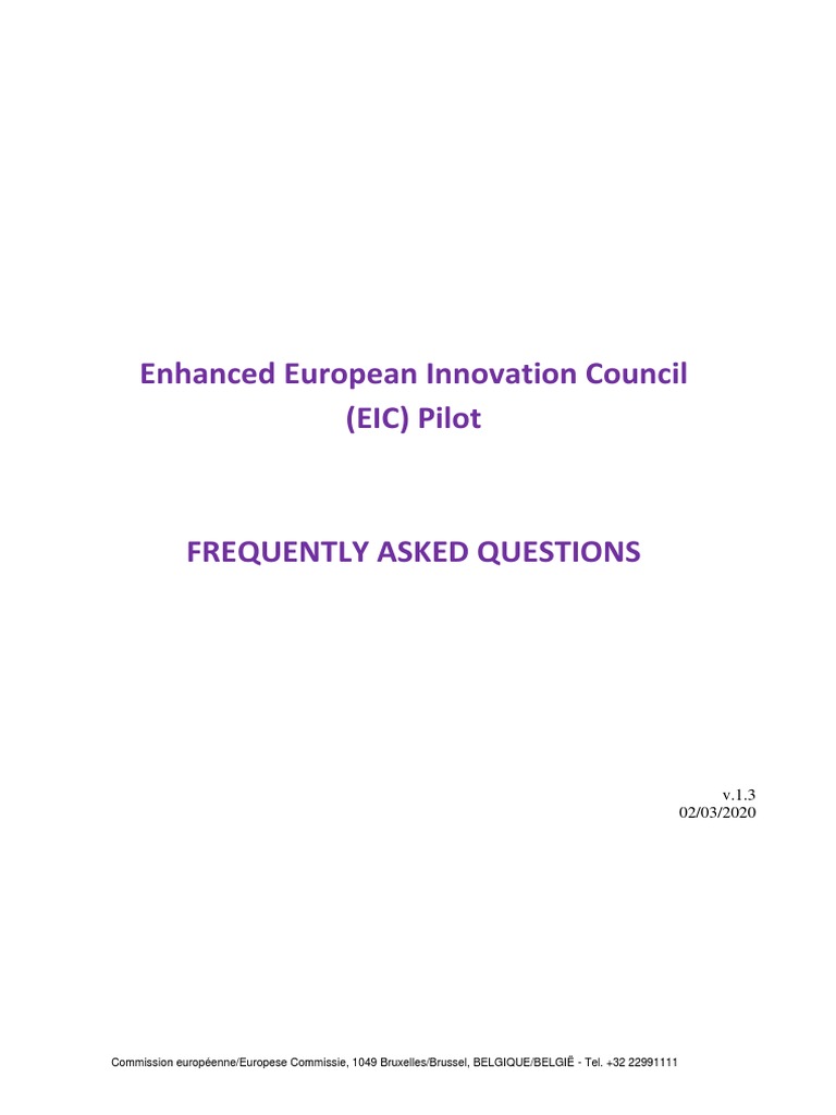 EIC Accelerator FAQs and Evaluation Criteria | PDF | Venture Capital ...
