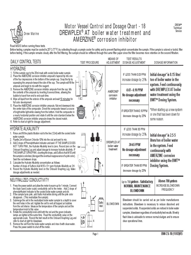 Drewplex AT & Amerzine | PDF | Alkalinity | Water