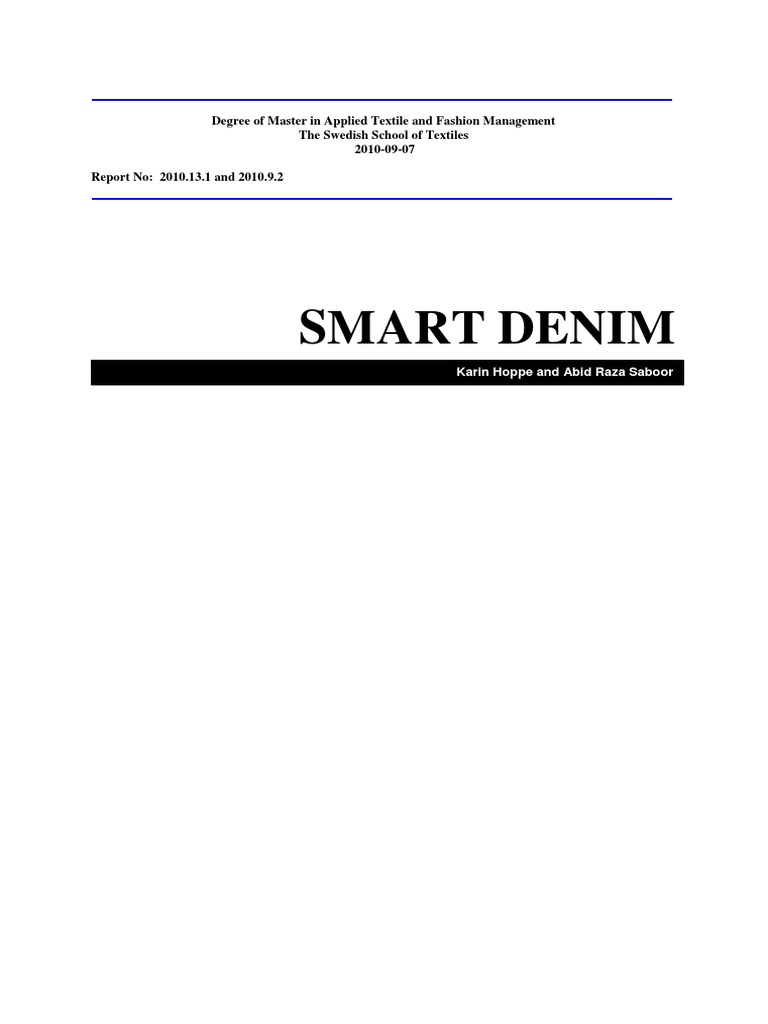 FULLTEXT01 Smart Denim PDF | PDF | Positivism | Qualitative Research