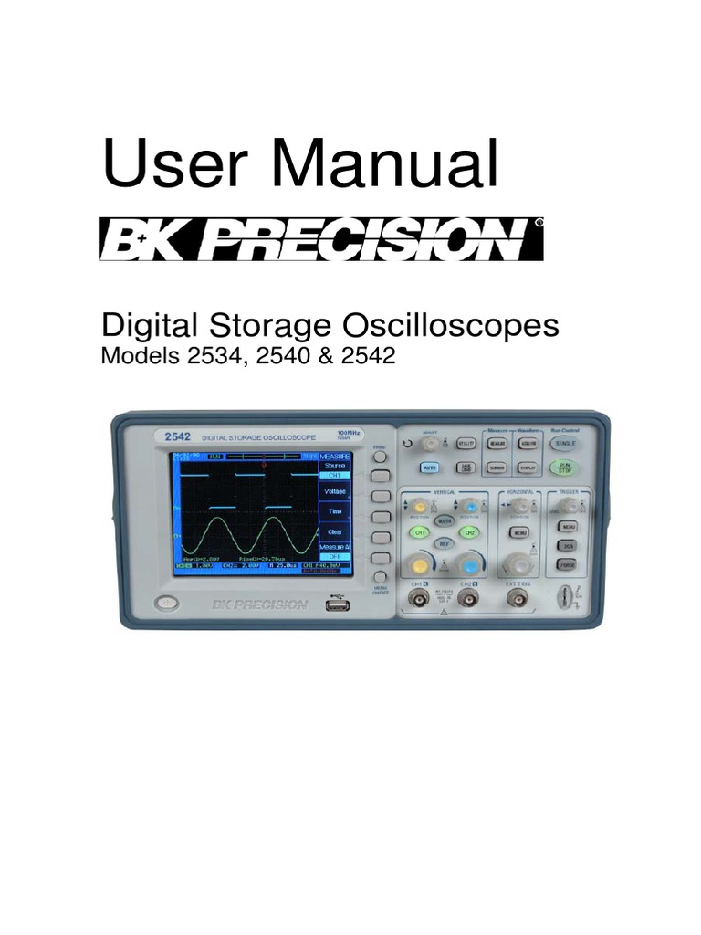 User Manual: Digital Storage Oscilloscopes | PDF | Bandwidth (Signal Processing) | Electrical ...