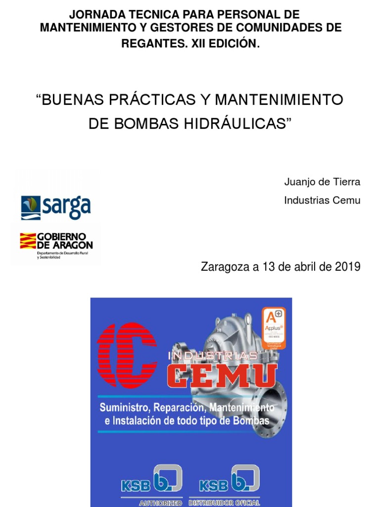Mantenimiento de Bombas Hidraulicas PDF | PDF | Bomba | Ingeniería mecánica