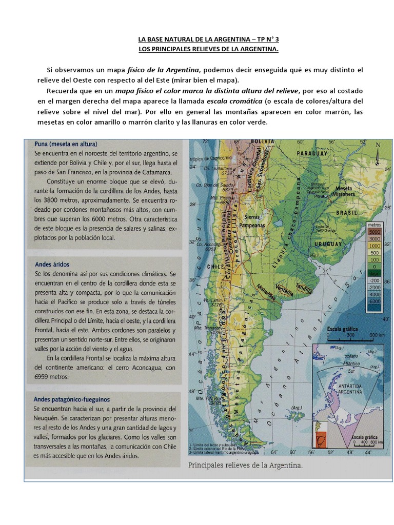Anexo 1 Relieves de La Argentina | PDF | Montañas | Andes
