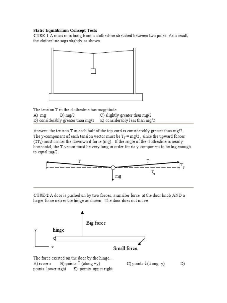 Static Equilibrium Problem Solving | PDF | Rotation Around A Fixed Axis ...