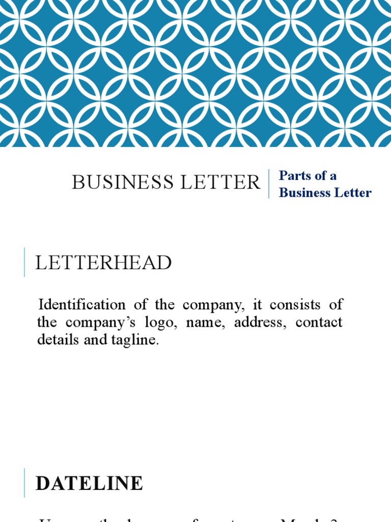 Parts of A Business Letter | PDF