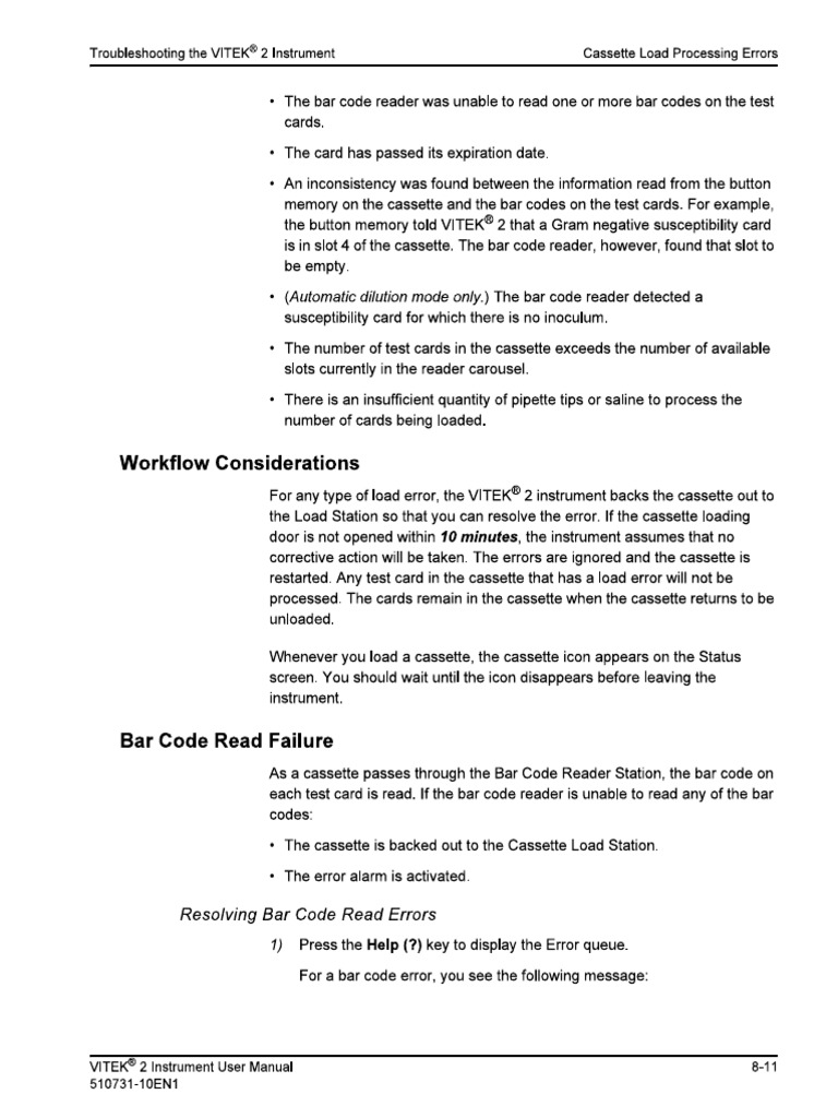 Biomerieux Vitek 2 - User Manual P5 de 5 | PDF